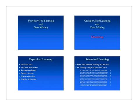 PDF Unsupervised Learning Learning Unsupervised Unsupervised Learning And Data Mining