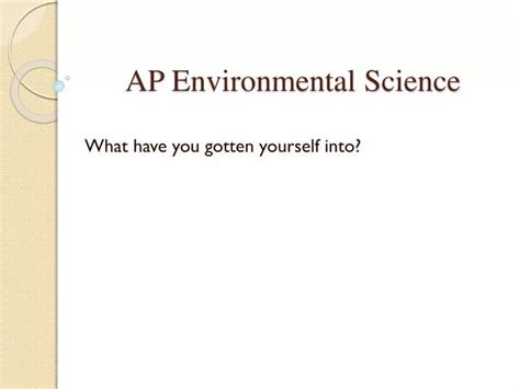 Ppt Ap Environmental Science Powerpoint Presentation Free Download