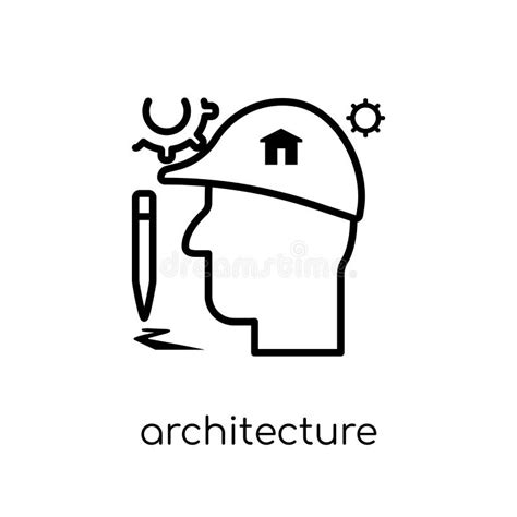 Architecture Icon Trendy Modern Flat Linear Vector Architecture Stock Vector Illustration Of