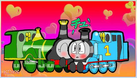 Thomas And Emily Kiss Thomas And Friends Fan Art 21401143 Fanpop