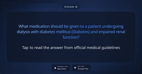 What Medication Should Be Given To A Patient Undergoing Dialysis With