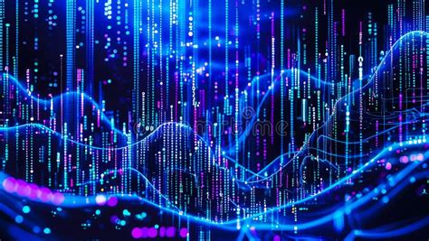 Abstract Digital Data Visualization And Technology Stock Image Image