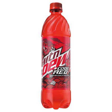 Mtn Dew Code Red Soda Citrus With Cherry 24 Fl Oz 6 Count Bottle 24 Fl