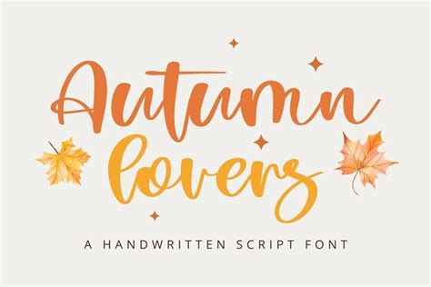 Autumn Lovers A Handwritten Script Font