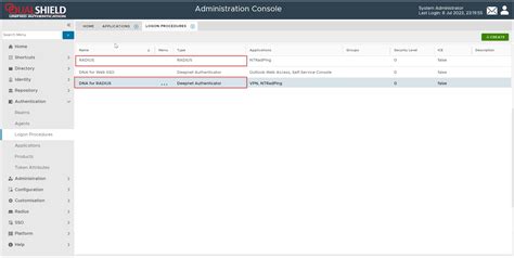 Set Up Logon Procedures For Radius Mfa Logon With Dna Dualshield Mfa Platform Deepnet