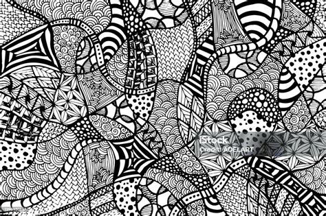 독특한 요소가 많은 젠탱글 배경 완전히 손으로 그린 그림 벡터 이미지는 배경 웹 디자인 표면 텍스처 패션 섬유 트렌디 한 케이스 및 인쇄 된 제품에 사용할 수 있습니다