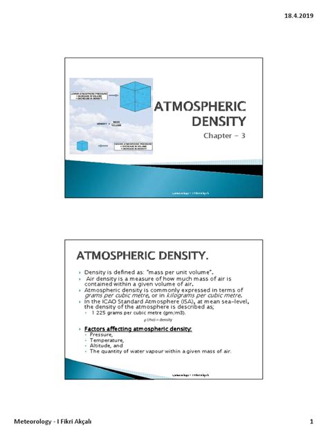 Air Density Factors In Meteorology Pdf Atmosphere Of Earth Altitude