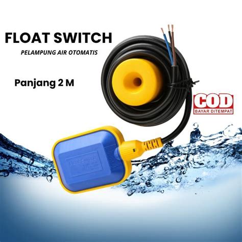 Premium Super Float Switch Sensor Pelampung Pompa Air Celup 2 Meter Fluid Level Otomatis Toren