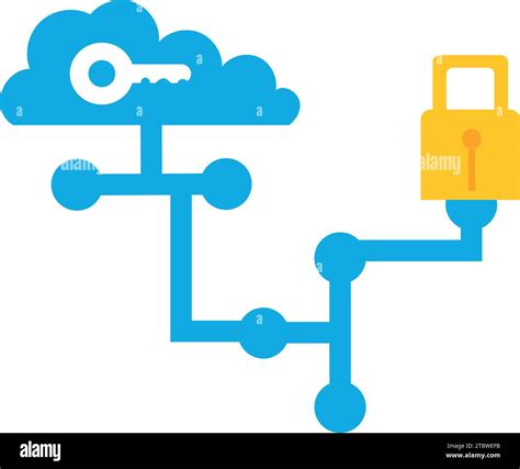 Data Security Illustration Of Cloud Server And Padlock Vector Isolated Stock Vector Image And Art