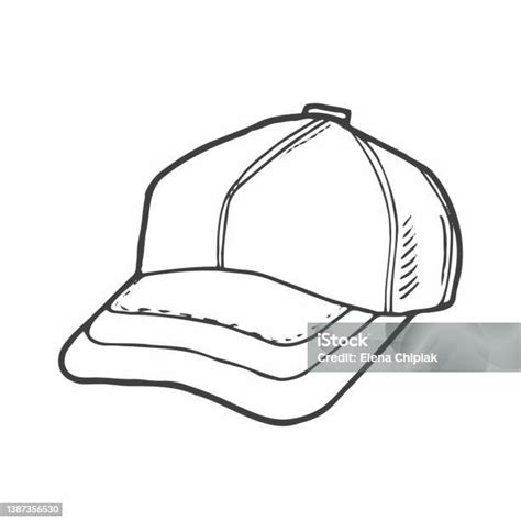 야구 모자 낙서 일러스트 벡터 아이콘 손으로 그린 만화 윤곽 0명에 대한 스톡 벡터 아트 및 기타 이미지 0명 개인 장식품 낙서 드로잉 Istock