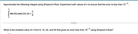 solved approximate the following integral using simpson s