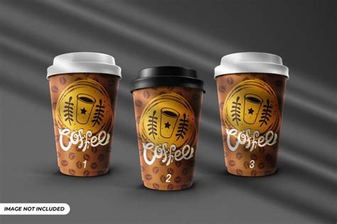 커피 컵 모형 편집 가능한 Psd 템플릿 프리미엄 Psd 파일