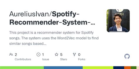 Github Aureliusivan Spotify Recommender System With Word Vec This