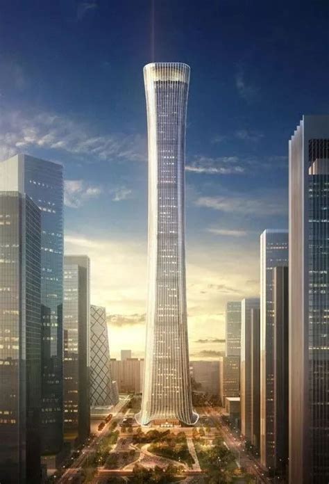 正在施工 2018年十座最高的建筑，七座在中国天津ctf金融中心