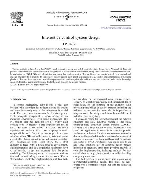 Pdf Interactive Control System Design Dokumentips
