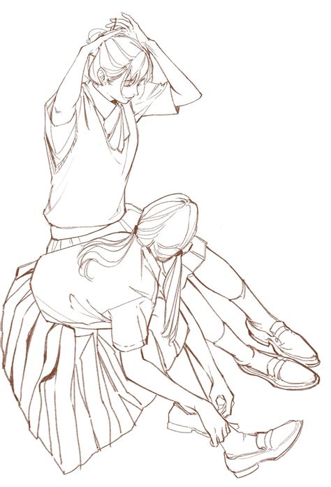 Deerwhisky Original Commentary Highres 2girls Collared Shirt