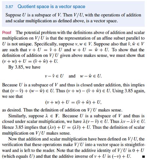 Showing That The Induced Map On The Quotient Vector Space Is A Linear Transformation