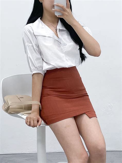 당일출고린넨스커트5color 다비 코튼 면 언발 랩미니스커트 숏치마랩스커트플리츠스커트청치마롱스커트데님스커트미니스커트카고스커트플레어스커트테니스스커트