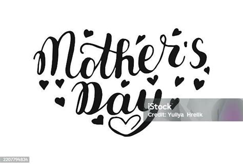 해피 어버이날 레터링이 하트 모양을 만듭니다 휴일 손으로 그린 단어 텍스트 서예 흰색 배경에 고립 개념에 대한 스톡 벡터 아트 및 기타 이미지 Istock
