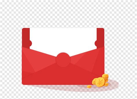 청첩장 빨간 봉투 돈 가방 단순한 직사각형 Png Pngegg