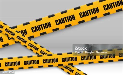 선이 분리되었습니다 경고 테이프 주의 위험 징후 벡터 그림입니다 검은 경찰 라인과 위험 테이프노란색 벡터 그림입니다 0명에 대한