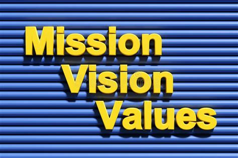 Mission Vision Values Showing Company Goals And Business Principles Stock Illustration