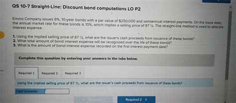 Solved Qs 10 7 Straight Line Discount Bond Computations Lo