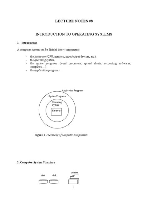 introduction to operating systems lecture notes 8 pdf operating
