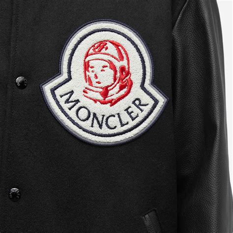 Moncler Mens Genius X Bbc Durnan Varsity Jacket In Black Moncler