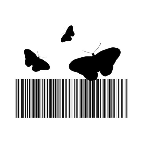 Unique Barcode With Nature Elements Bar Code Business Scan Information