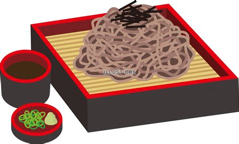 無料イラスト ざるそば もりそば 生そば蕎麦 和食