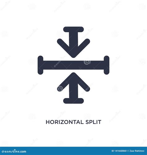 Horizontal Split Vector Icon On White Background Flat Vector Horizontal Split Icon Symbol Sign