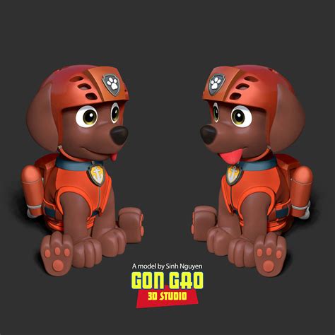 Zuma Paw Patrol Fanart 3d Print Model By Sinh Nguyen