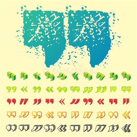 Quote Sign Icon Text Concept Message Bubble Dialog Symbol Quotation Stock Vector Illustration