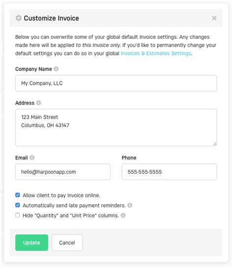 How Do I Create An Invoice Harpoon Support