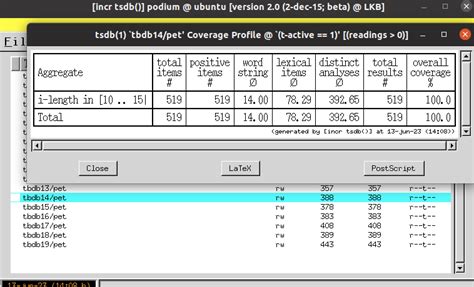 treebanked coverage accuracy with [incr tsdb ] vs with counting lines [incr tsdb ] delph