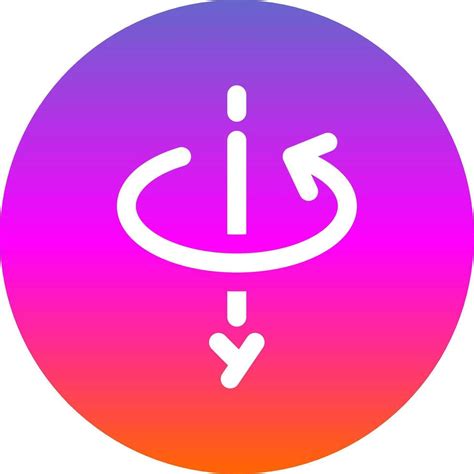 3d Rotate Y Axis Glyph Gradient Circle Icon 39249711 Vector Art At Vecteezy