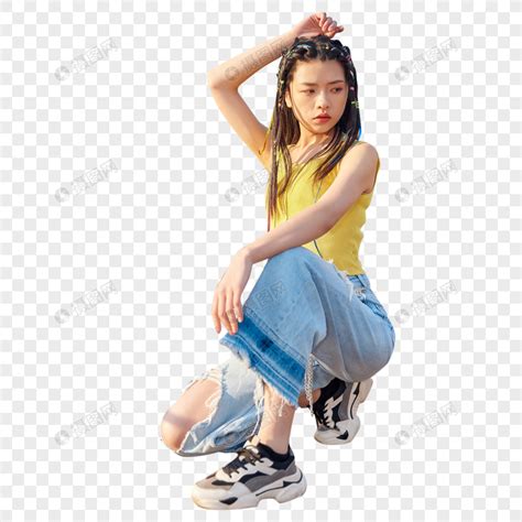时尚潮流脏辫街舞美女元素素材下载 正版素材401936969 摄图网