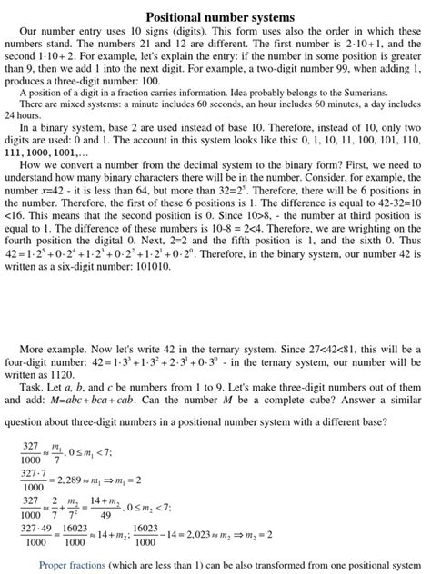 Positional Number System Pdf Numbers Encodings