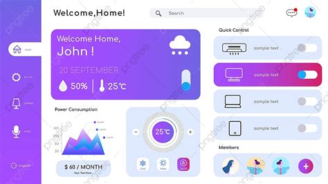 Smart Home User Web Interface Template Download On Pngtree