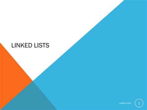 Linked List Data Structure Ppt