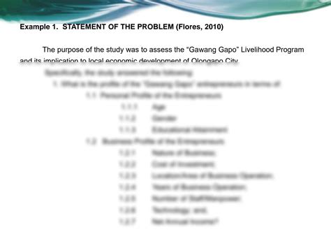 SOLUTION Statement Of The Problem Examples Studypool