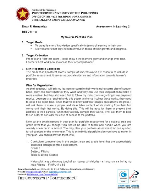 Portfolio Final Polytechnic University Of The Philippines Office Of