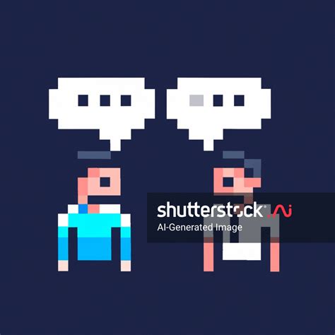 Pixel Art Vector Style Image Two People Ai Generated Image 2296553741 Shutterstock