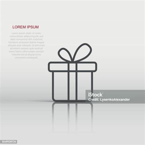 플랫 스타일의 기프트 박스 아이콘 흰색 격리 된 배경에 패키지 벡터 그림을 표시합니다 서프라이즈 비즈니스 컨셉 선물에 대한 스톡