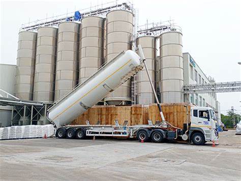 Bulk Truck Unloading Systems Pneumatic Conveying System Thailand Therec Engineering