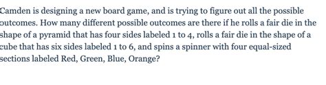 Solved How Many Different Possible Outcomes Are There If You