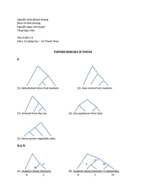 Further Exercises Of Syntax Pdf