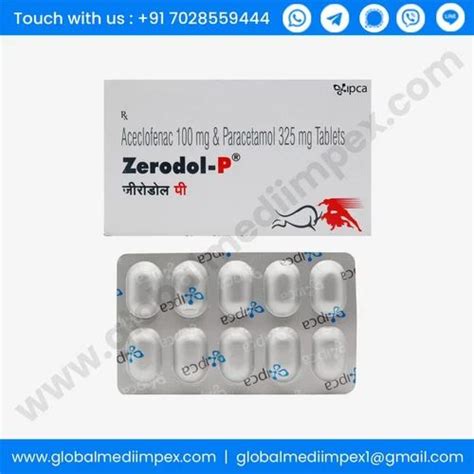 Zerodol P Acelofenac And Paracetamol Tablets At Rs 64 40 Strip Zerodol P Tablets In Nagpur Id