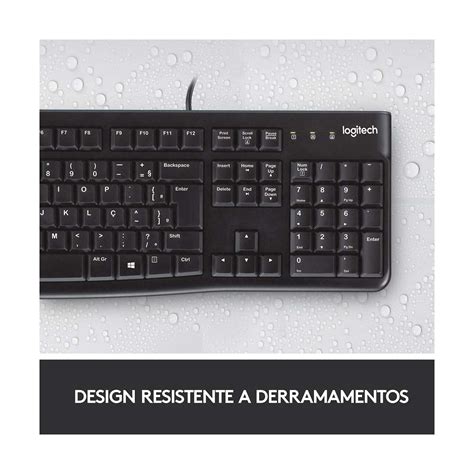 Teclado Com Fio Usb Logitech K120 Resistente à Respingos E Layout Abnt2 Carrefour